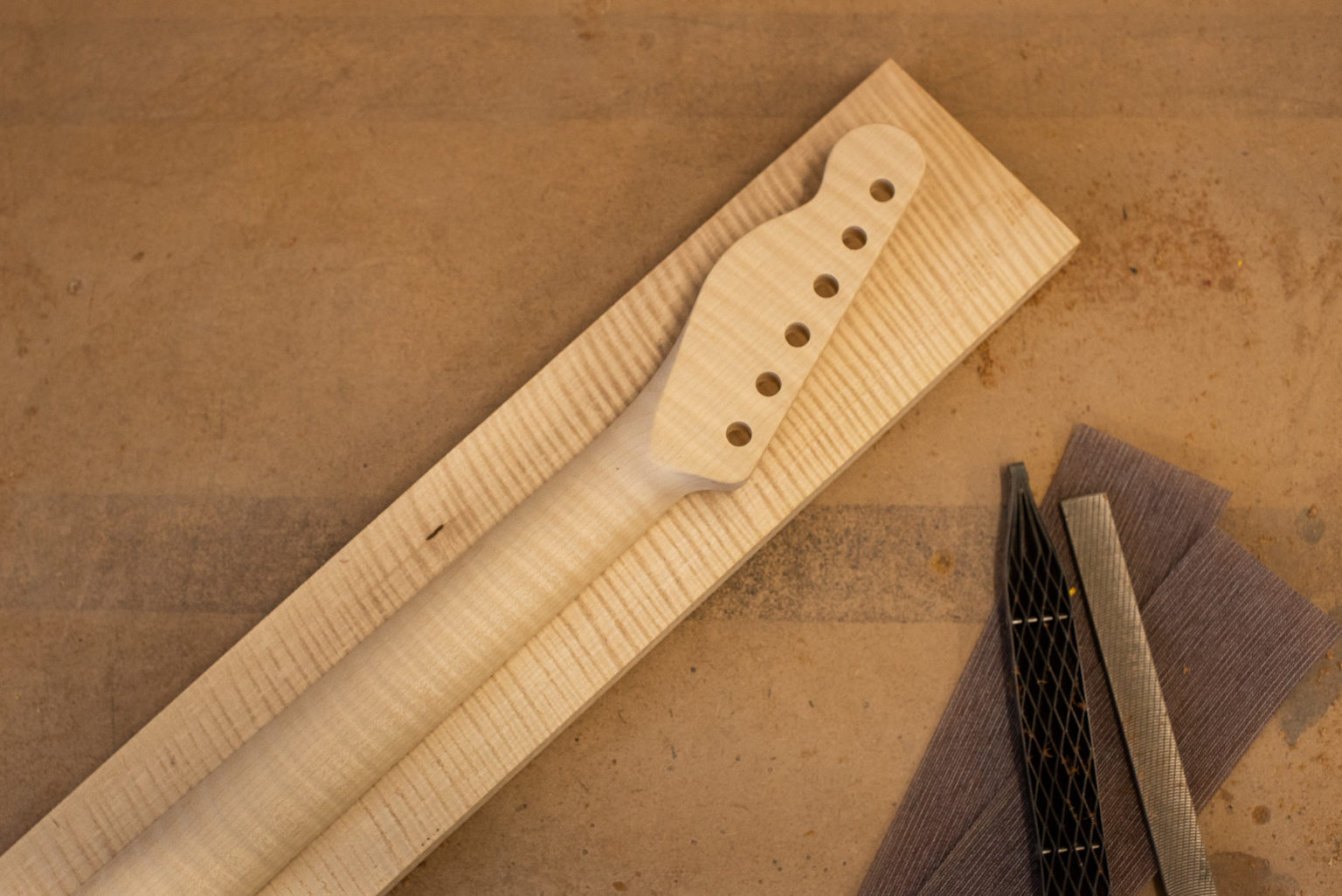 Flame Maple Neck Wood - Gordon Smith Guitars