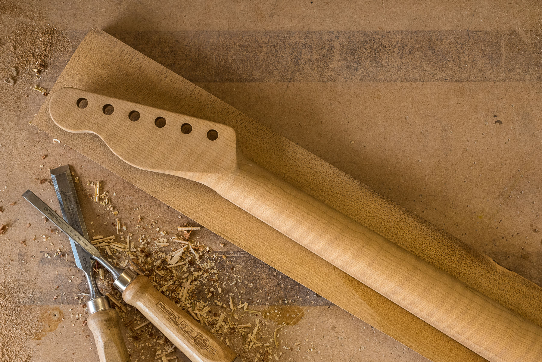 Roasted Flame Maple Neck Wood - Gordon Smith Guitars