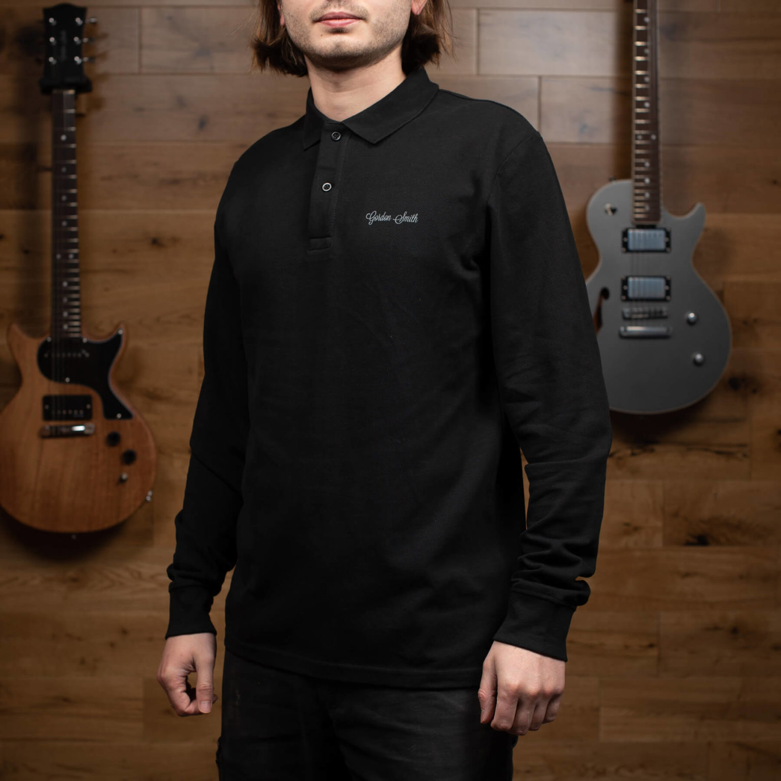 Gordon Smith Logo Long Sleeved Polo - Gordon Smith Guitars